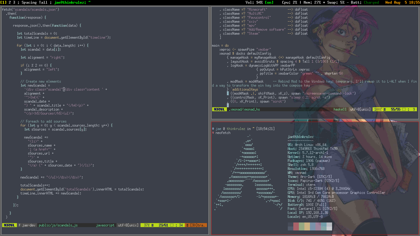[Xmonad] A simple, yet efficient Xmonad setup : r/UsabilityPorn